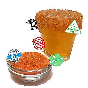 Snowy River Orange Cocktail Rimmer - Kosher Certified Natural Orange Colored Cocktail Sugar (4oz)