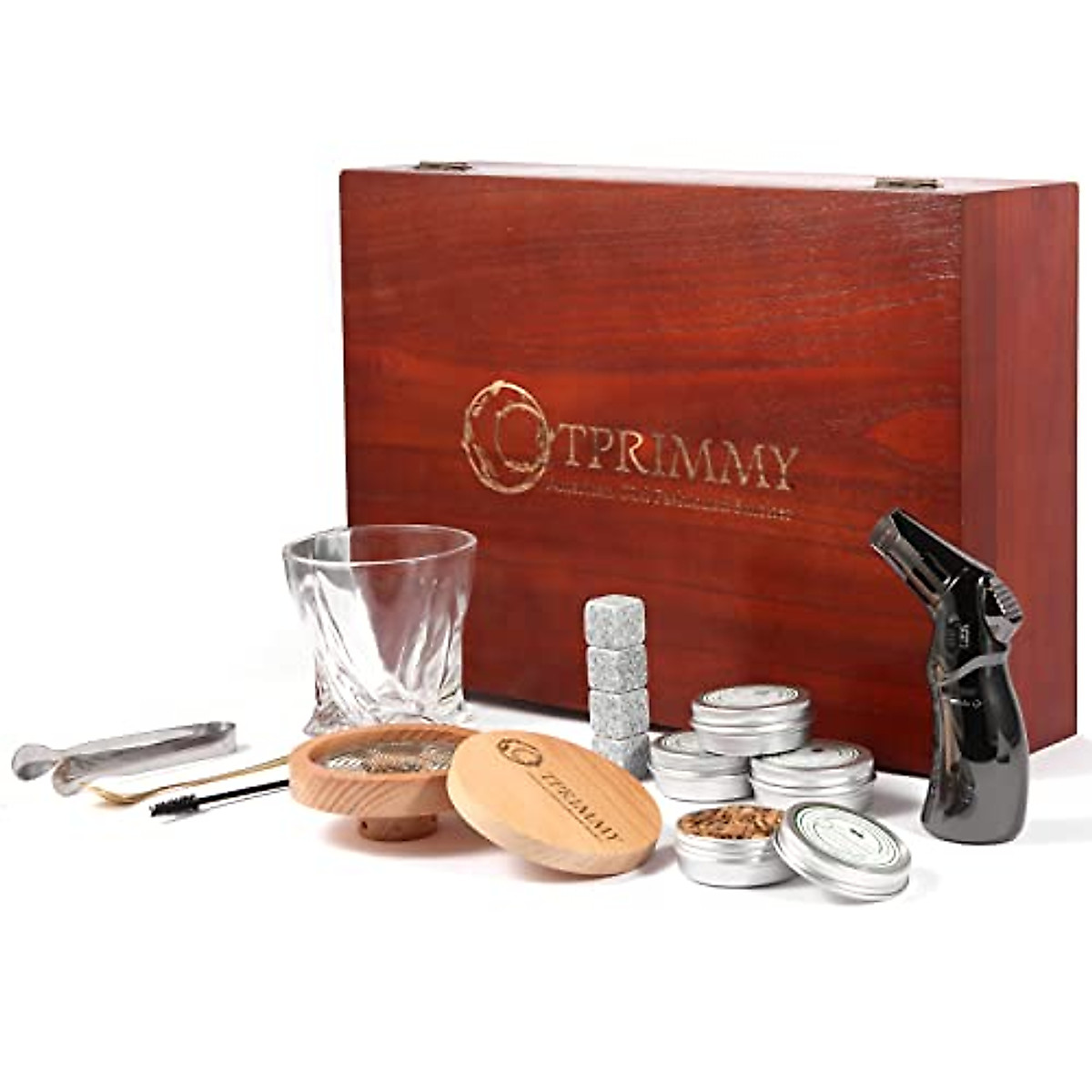 Cocktail Smoker Kit, Luxurious Torch amp, 2 Glass. Whiskey Smoker and old Fashioned Cocktails, Drink Smoker Infuser Kit, Fancy Premium and best Bourbon Gifts box Set for Men, Husband, Father, Brother