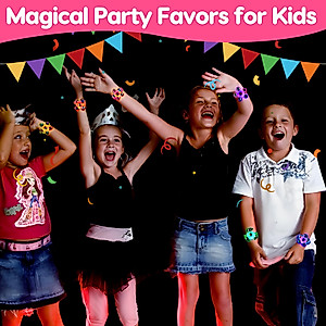 24PCS LED Light Up Fidget Spinner Bracelets Party Favors Bulk for Kids 4-8 8-12 Glow in The Dark Goodie Treat Bag Stuffers Treasure Box Toys Carnival Prizes Birthday Return Gifts for Boys Girls