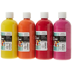 Sargent Art Acrylic Paint, Set of 12 Colors pieces of 16 fl oz bottles, Non-Fading, Rich Vivid Pigments, Brilliant Matte Finish, Fast Dry Formula, Non-Toxic