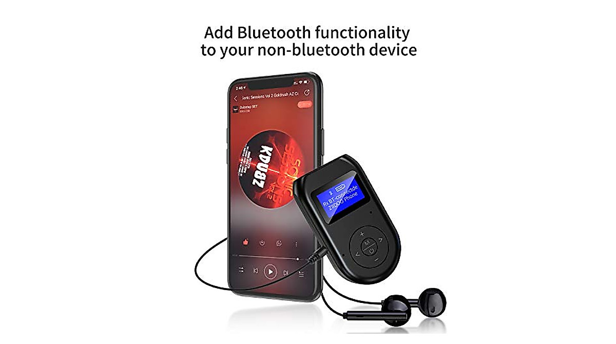 ZIIDOO Visible Bluetooth Transmitter and Receiver,4-in-1 Wireless ...