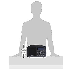 Eton - Elite Field AM/FM/Shortwave Desktop Radio with Bluetooth, Mineral Grey, 2-Band, Bluetooth Ready, LCD Display, Headphone Jack, Strong Anti-Interference, 50 Station Memory