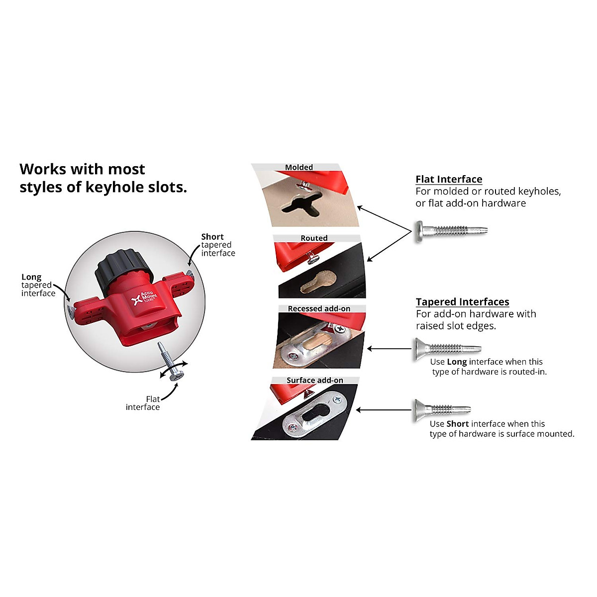 Keyhole Companion Marking Tool Set – Mount/Hang Items that have Keyhole Slots Without Measuring; Tools Mark Fastener Locations on Walls. Picture hanging, mount power strips, use w/keyhole hangers, etc
