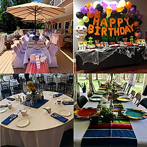 luccido 6 Pack Round Tablecloth 70 Inches White Table Cloth Stain and Wrinkle Resistant Washable Polyester Fabric Table Cover for Party, Wedding and Banquet Decoration