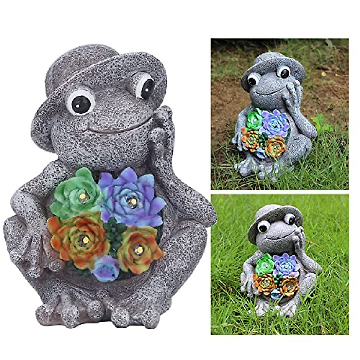 Garden Solar Lights, Widely Used Frog Style Vivid Colors Solar Outdoor Lights for Yard