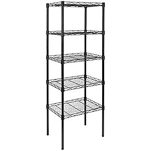 Mount-It! 5 Tier Metal Shelving Unit| - Use As Pantry Shelves, Closet Racks and Shelving or Utility Shelf for Laundry Room | Shelves Height Can be Adjusted -16 inches x 11.25 inches