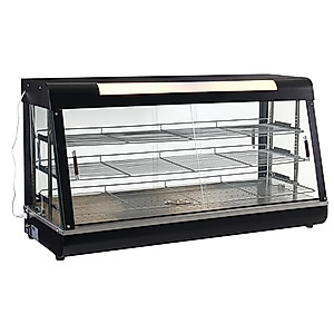 Kratos 30Y-017 48" Hot Food 3 Shelf Display Case and Merchandiser with Sliding Doors - 120V, 1200W