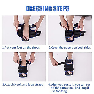GHORTHOUD Offloading Post Op Shoe Forefoot Square Toe Foot Brace for Broken Toe Surgery Non Weight Medical Shoes for Men and Women（Medium）