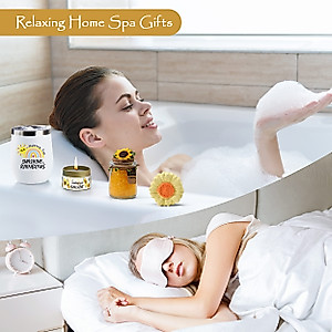 Sunflower Gifts for Women Sending Sunshine Gift-Get Well Soon Gift Basket, Care Package for Women Birthday Gifts for Women, Inspirational Blanket Thinking of You Gifts for Women Mom Wife Friends