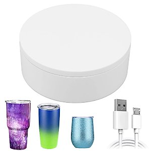 Jiawu Rotating Display Stand, Quiet Motorized Rotating Display Stand, 360° Display Photography Turntable, Adjustable Speed Tray with Remote Control, 3 KG Load Capacity for Products Shows (13cm/5in)