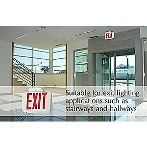 Lithonia Lighting EXR LED M6 LED 0.8 watts, Red Contractor Select Red Thermoplastic Exit Sign