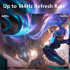INNOCN 27G1R 27 Inch Gaming Monitor 1440P 144Hz 2K QHD 1ms G-Sync Compatible HDMI DisplayPort Ultra Thin Computer PC Gaming Monitor, 99% sRGB, Eye Care, VESA Mountable, Black