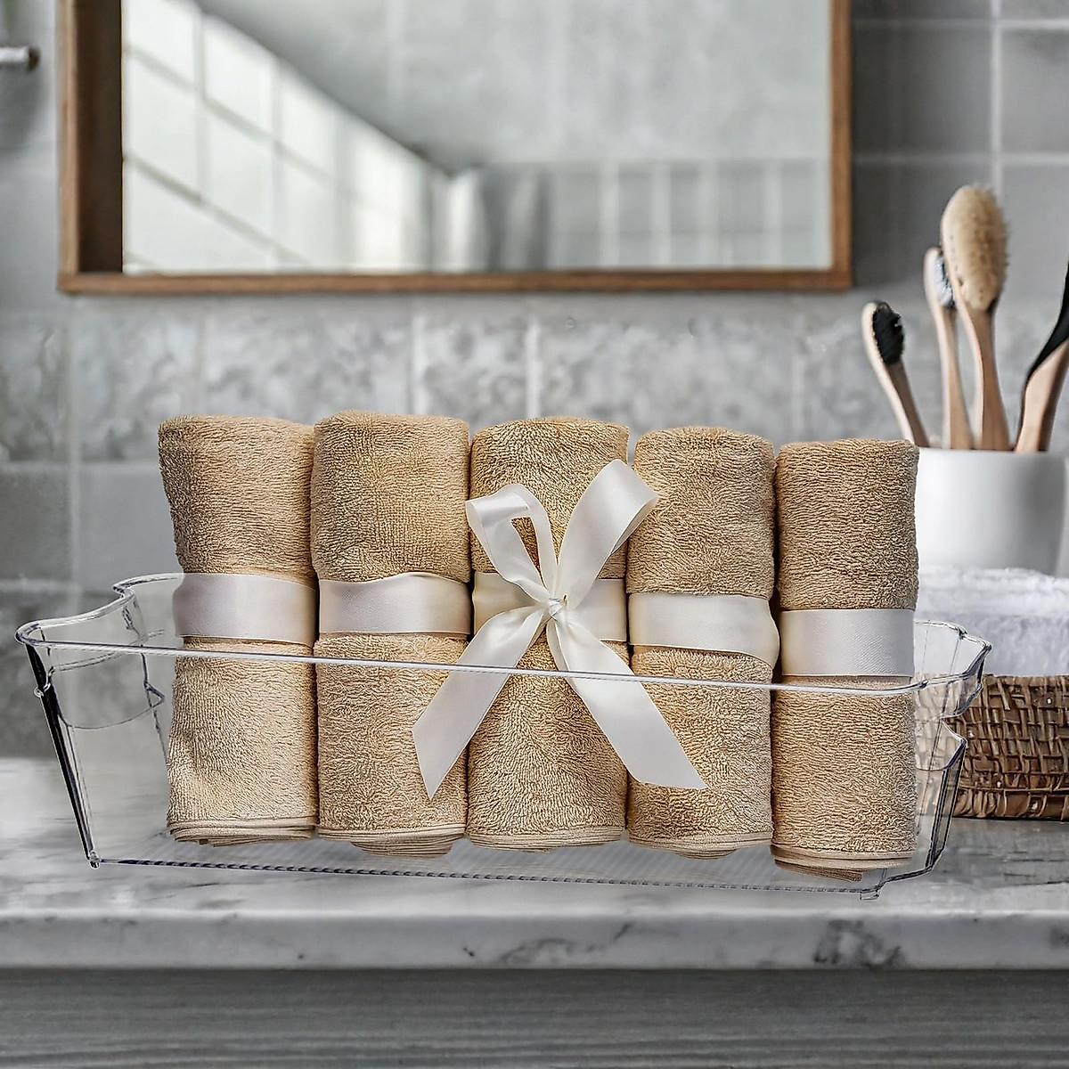 Okuna Outpost Clear Plastic Freezer Organizers, Breastmilk Storage Containers (14.5 x 4 x 3.75 In, 2 Pack)