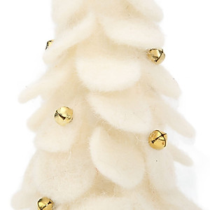 Artificial Mini Christmas Tree, New Christmas Decoration, Wool Felt Christmas Tabletop Christmas Tree, Wool Felt Christmas Tree Ornament Home New Year Party Ornament White Big Size, for Home Office