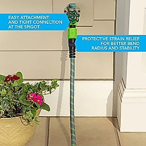 HydroTech 50 ft Expandable Garden Hose - Burst Proof & Lightweight, Flexible Water Hose with Durable Reinfordced Latex Core & Solid Brass Fittings for Lawn, Garden, Car Washing