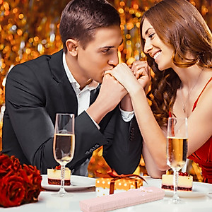 Lainrrew 24 Pcs Gift Box Set, Cardboard Jewelry Necklace Gift Boxes Cotton Filled Cardboard Paper Jewelry Box Gift Cases Bulk for Wedding, Engagement, Anniversaries (White & Pink)