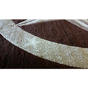 Americana Texas Star Area Rug Lone Star Dark Brown Design 5457 (5 Feet 2 Inch X 7 Feet 3 Inch)