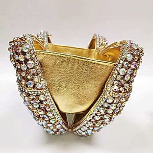 DEBIMY Women's Bow Rhinestone Evening Bag Sparkling Clutch Purse Evening Handbag for Wedding Party Prom Purple