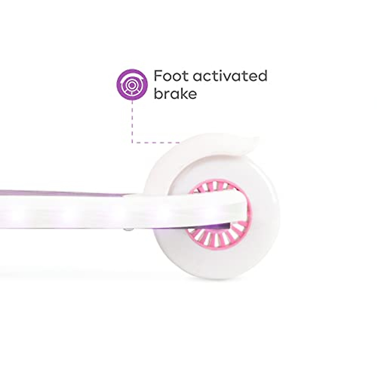 Dimensions Unicorn Kick Scooter for Kids, Self-Balancing 3 Wheeled Light Up Scooter with Extra Wide Anti-Slip Deck, Rear Brake, Lean to Steer, Lightweight Design, for Kids 3 and up, 75 LB Limit