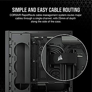 Corsair iCUE 5000X RGB Tempered Glass Mid-Tower ATX PC Smart Case - Black