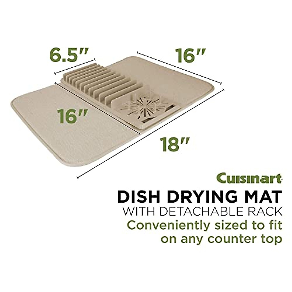 Cuisinart 18US6251BEIGE Dish Drying mat, standard, Beige