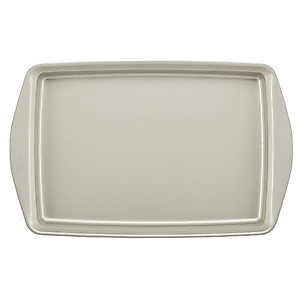 Rachael Ray Nonstick Bakeware Set without Grips includes Nonstick Bread Pan, Baking Pans, Cake Pans, Cookie Sheet / Baking Sheet - 10 Piece, Silver