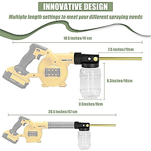 Dinftin Garden Dust Applicator – Diatomaceous Earth Powder Duster Sprayer for Plants and Gardens, Perfectly for DeWalt 20V MAX Blower DCE100B（Machine not Included）