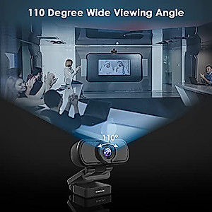 ENKLEN 1080P Webcam with Microphone, C960 Web Camera, 2 Mics Streaming Webcam with Privacy Cover, 110°View Computer Camera, Plug&Play Calls/Conference, Zoom/Skype/YouTube, Laptop/Desktop