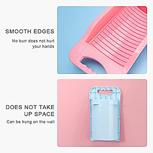 Washboard for Laundry, Personal Underwear Sock Washing Board Plastic Mini Hand Washing Machine for Hand Washing Diaper Clothes and Small Items