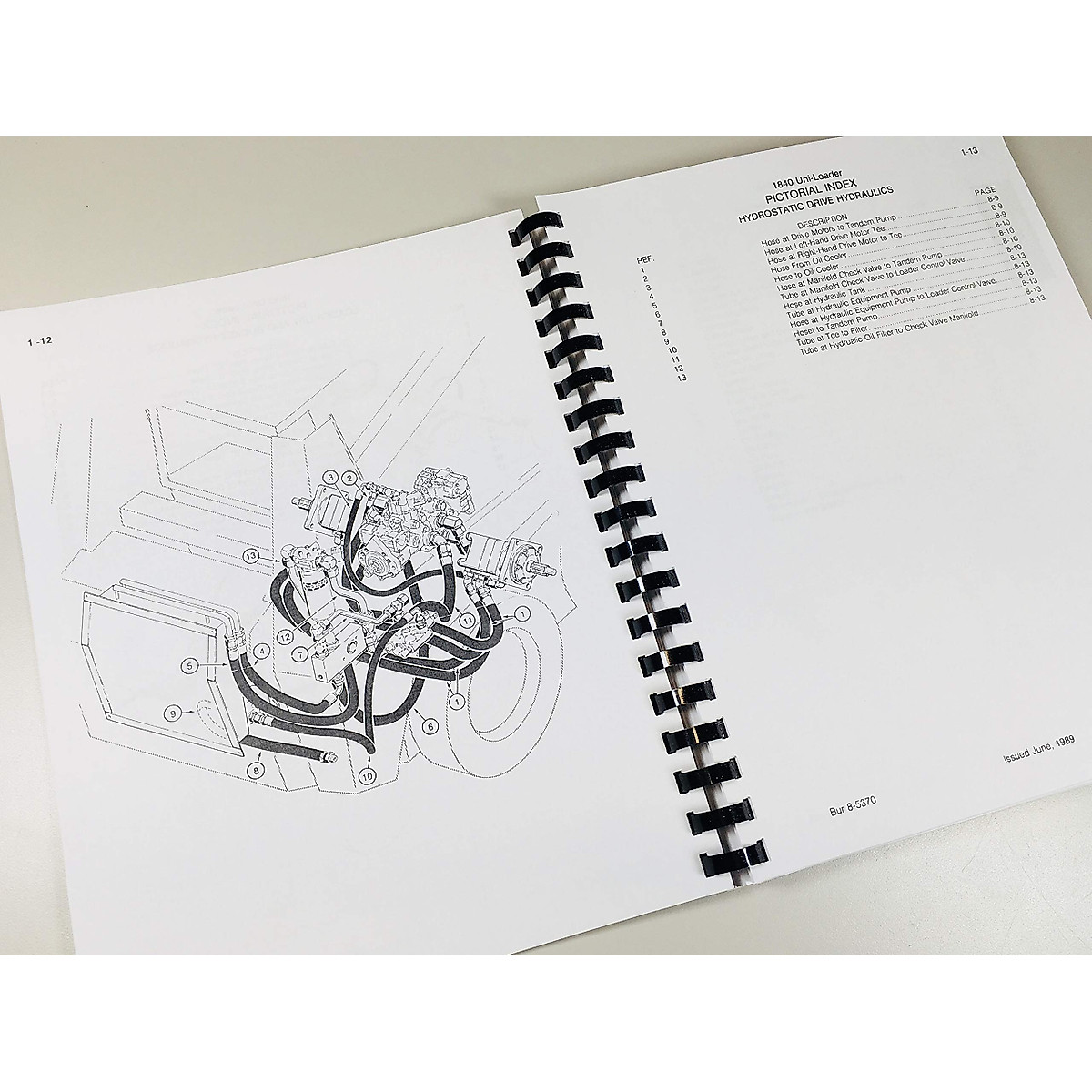 Case 1840 Uni Loader Parts Manual Catalog Skid Steer Assembly Exploded Views