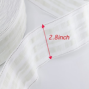 MJMP Curtain Pleating Tape 6 Yards White British Style, Perfect for Making Home Decor Projects.(6 yard 2.8 inch)