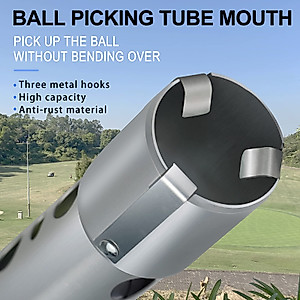 Golf Ball Retriever Professional Picker Durable Aluminum Golf Ball Shag Tube Release Retrievers Collector Practice Pick-up Sucker Tool, 39 Inch