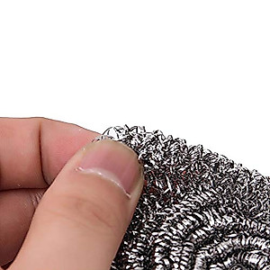 Dr.WOW 6 Pack Stainless Steel Sponges，Extra Large Magic Sponge Pad,Steel Wool Scrubber for Kitchens, Bathroom, Floor Cleaning