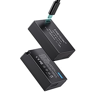 ENEGON 2-Pack LP-E17 Replacement Type-C Direct Charging Port Battery for Canon EOS R50 RP R10 R8,Rebel T8i, T7i, T6i, T6s, SL2,SL3, EOS M3, M5, M6, EOS 200D,77D,750D,760D,800D,8000D,Digital SLR Camera