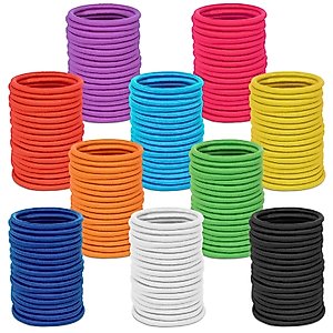 150 Pieces Hair Ties for Women Thick Curly Hair, Bulk Hair Ties Ponytail Holders Hair Elastics Hair Bands for Adults Women Girls (4mm)