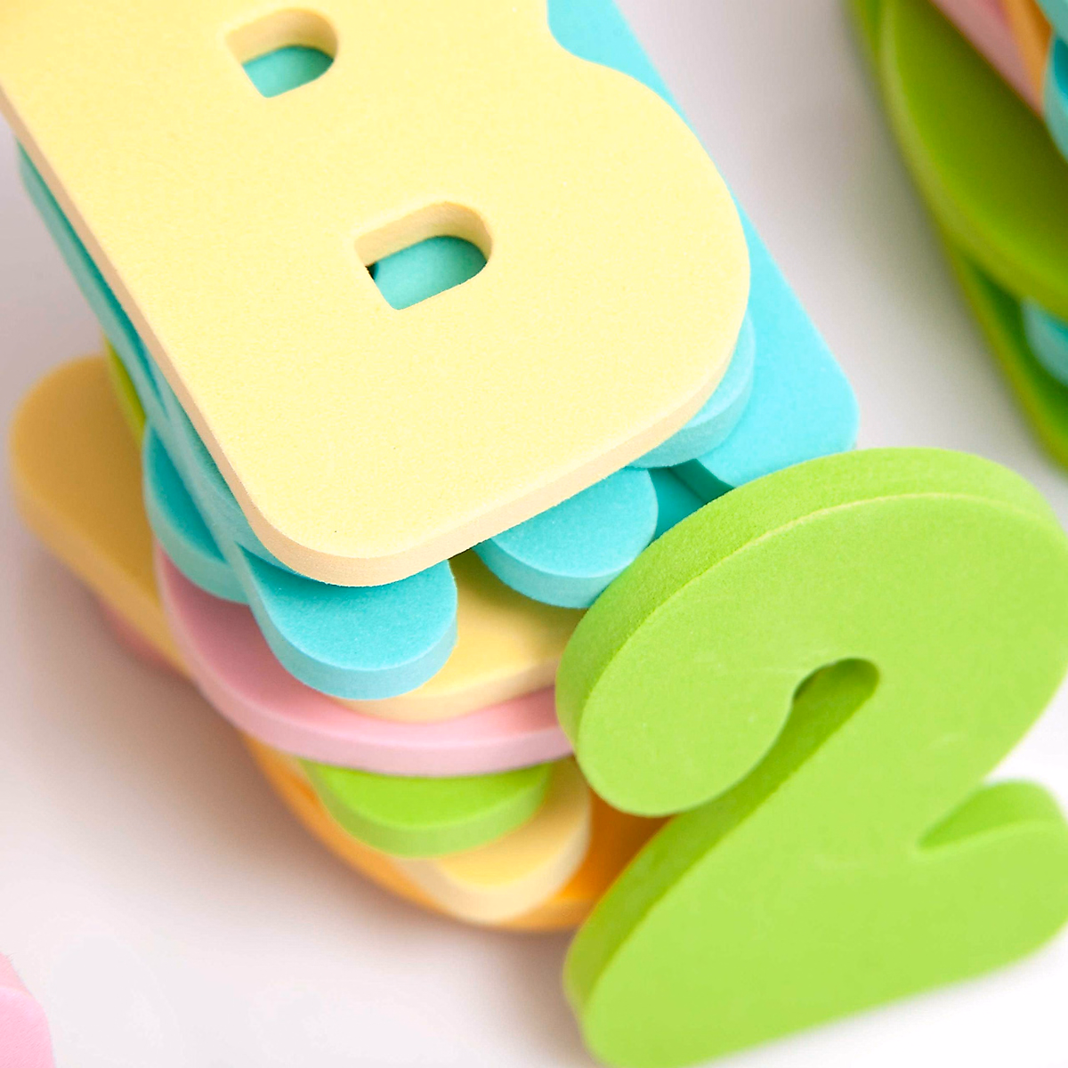 Tub Cubby Safe & Soft ABC 123 Foam Bath Letters & Numbers - Magically Stick On Wet Walls + Bonus Rubber Duck | Spell & Count Educational Alphabet Kids Bathtub Play Set - Extra 44 Pack