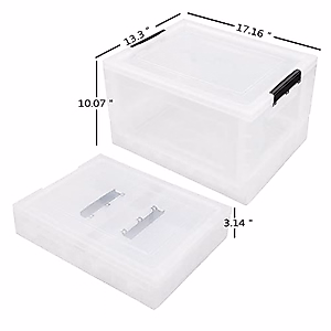 Kiddream Collapsible Storage Boxes, Plastic Folding Storage Bin Set of 2, 30 Liter