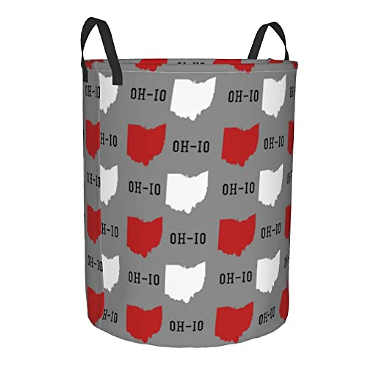 Large Laundry Hampers Collapsible Laundry Baskets Ohio State Gray USA America Washing Bin Waterproof Lightweight Storage Bin for Toy Organizer Nursery