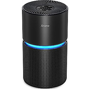 AROEVE Air Purifiers for Home Large Room Up to 1095 Sq Ft Air Cleaner Coverage CADR 220m³/h H13 True HEPA Remove 99.9% of Dust, Pet Dander, Pollen for Office, Bedroom, MK03- Black