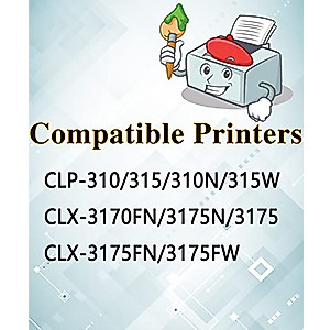 MM MUCH & MORE Compatible Toner Cartridge Replacement for Samsung 407S 409S CLT-407S use with CLX-3185FW 3185N CLP-320N CLP-321N CLP-325W Printers (5-Pack, 2 Black + Cyan + Magenta + Yellow)