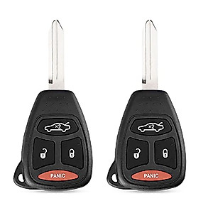 Keyless Remote Key Fob Replacement Fits Chrysler 300 2005-07/ Aspen 2007-09/Dodge Charger 2006-07/Durango 2007-09/Grand Cherokee 2005-07/Jeep Commander 2006-07 (KOBDT04A, OHT692427AA)