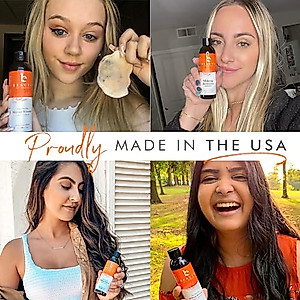 Makeup Remover - USA Made with Natural & Organic Ingredients Face and Eye Make Up Remover, Use with Wipes or Cotton Pads, Gentle Non-Greasy Makeup Remover for Dry, Oily and Sensitive Skin Types