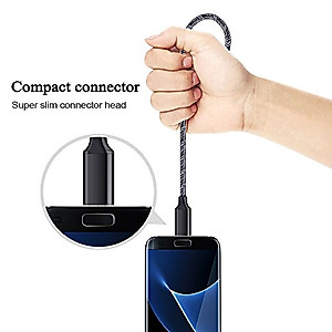 Short Micro USB Cable 2-Pack, 1.6+3FT Phone Charger Power Cords Android Fast Charging Cables Compatible with Samsung Galaxy J7 S6 S7 Edge J3,Note 3 4 5,Tablet S2 S4, LG Stylo 2/3 Plus