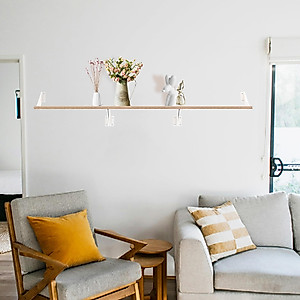 ChasBete Rustic Floating Shelves 3 Pack, 15.8 Inch Wood Floating Shelves, Small Floating Shelf for Living Room Bedroom Wall Storage, Light Brown