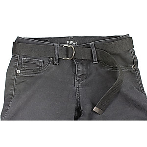 Gelante Canvas Web D Ring Belt Silver Buckle Military Style for men & women 1 or 3 pcs 2052-BLK (S/M)