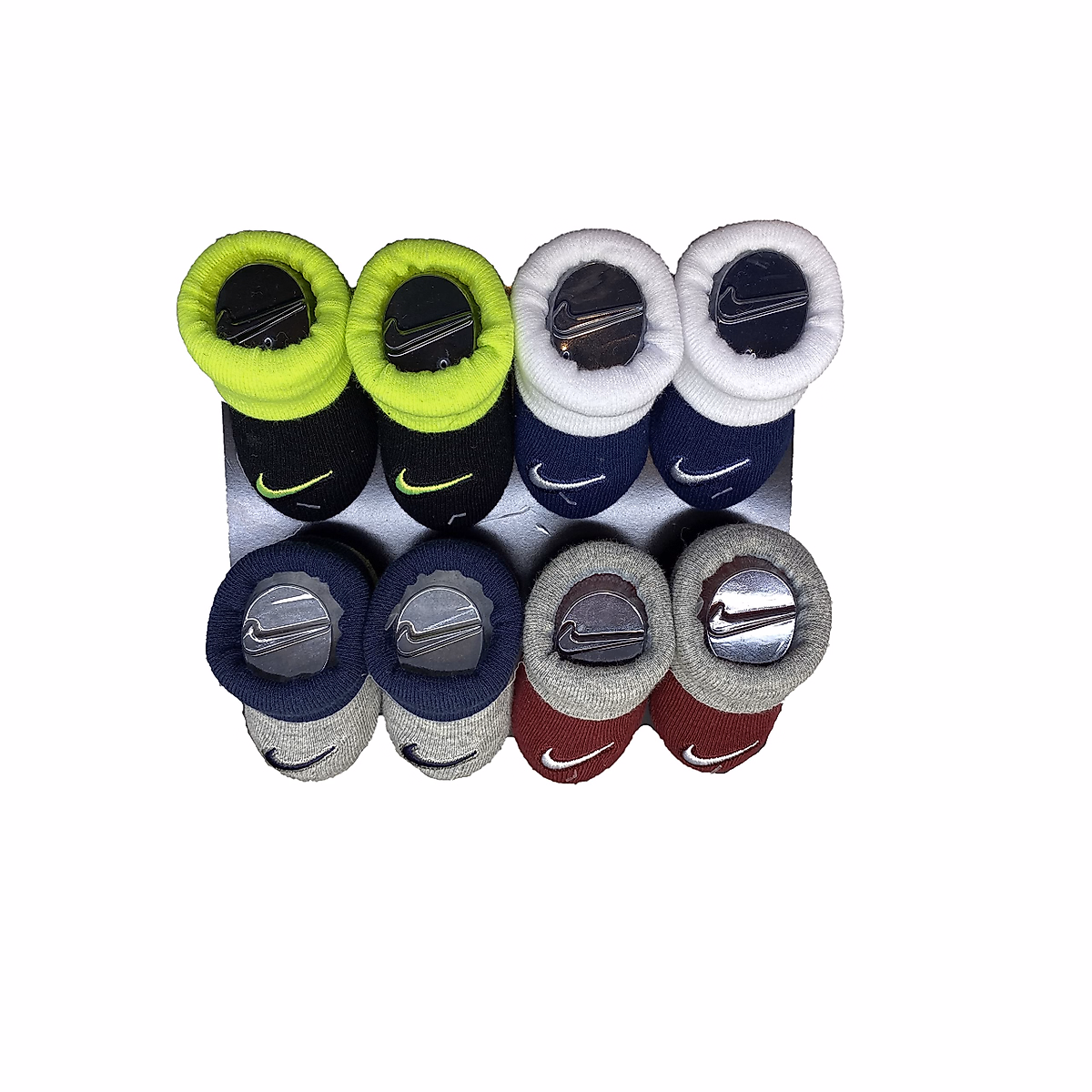 Nike Baby Boy's Booties 4-Pack (Infant/Toddler/Little Kid) Black 0-6 Months