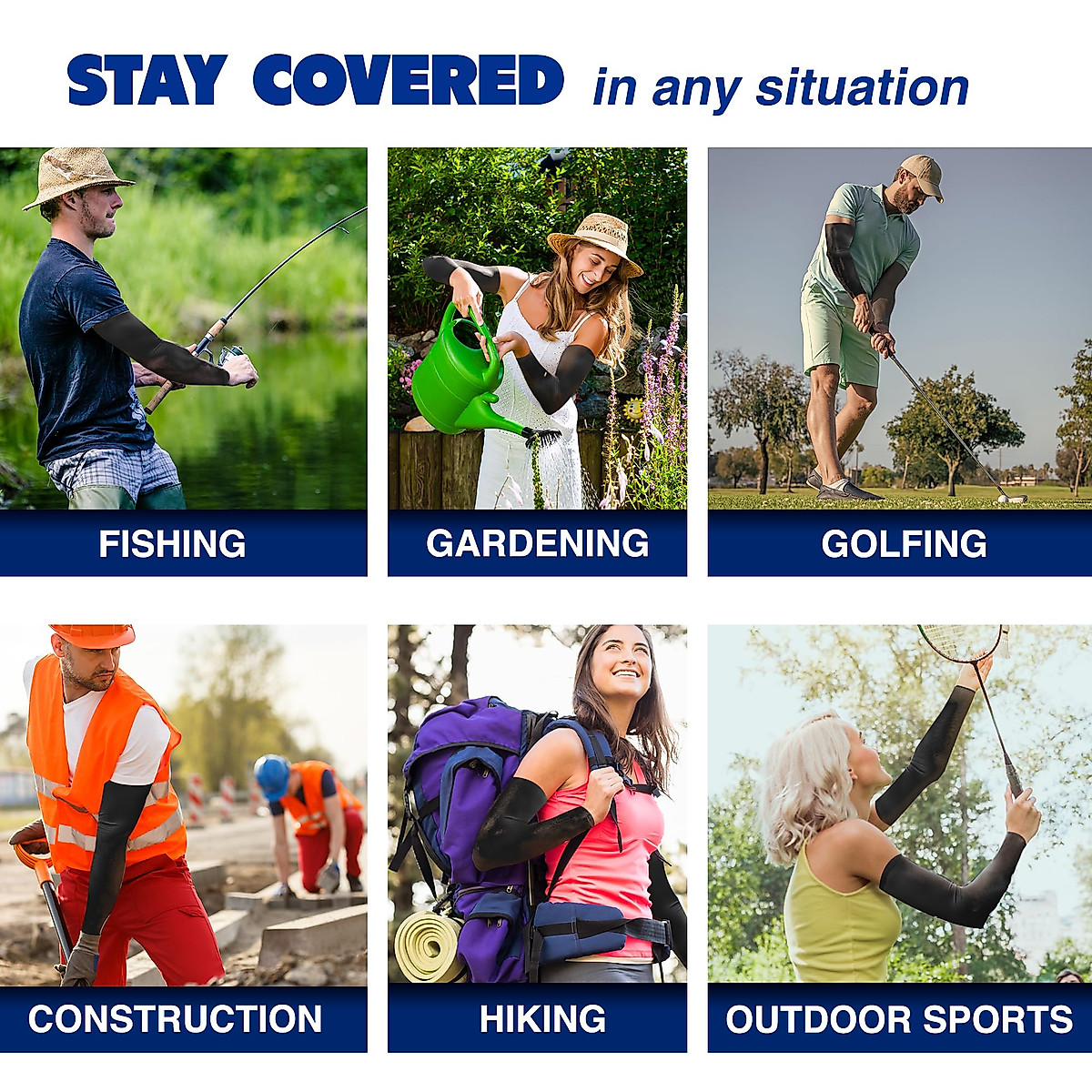 ARMORAY Arm Sleeves for Men - Tattoo Cover Up Sleeves - Arm Sleeves for Women - Sleeves to Cover Arms for Women & Men - Arm Compression Sleeve