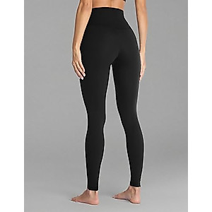 Colorfulkoala Women's High Waisted Tummy Control Workout Leggings 7/8 Length Ultra Soft Yoga Pants 25" (M, Black)