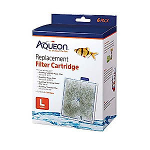 Aqueon Replacement Filter Cartridges Large (6 pack), Ensure Even Distribution of Activated Carbon, 25% More Activated Carbon, Easy Installation