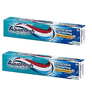 Pack of 2 Aquafresh Extra Fresh+Whitening Toothpaste 3.0oz Travel Size
